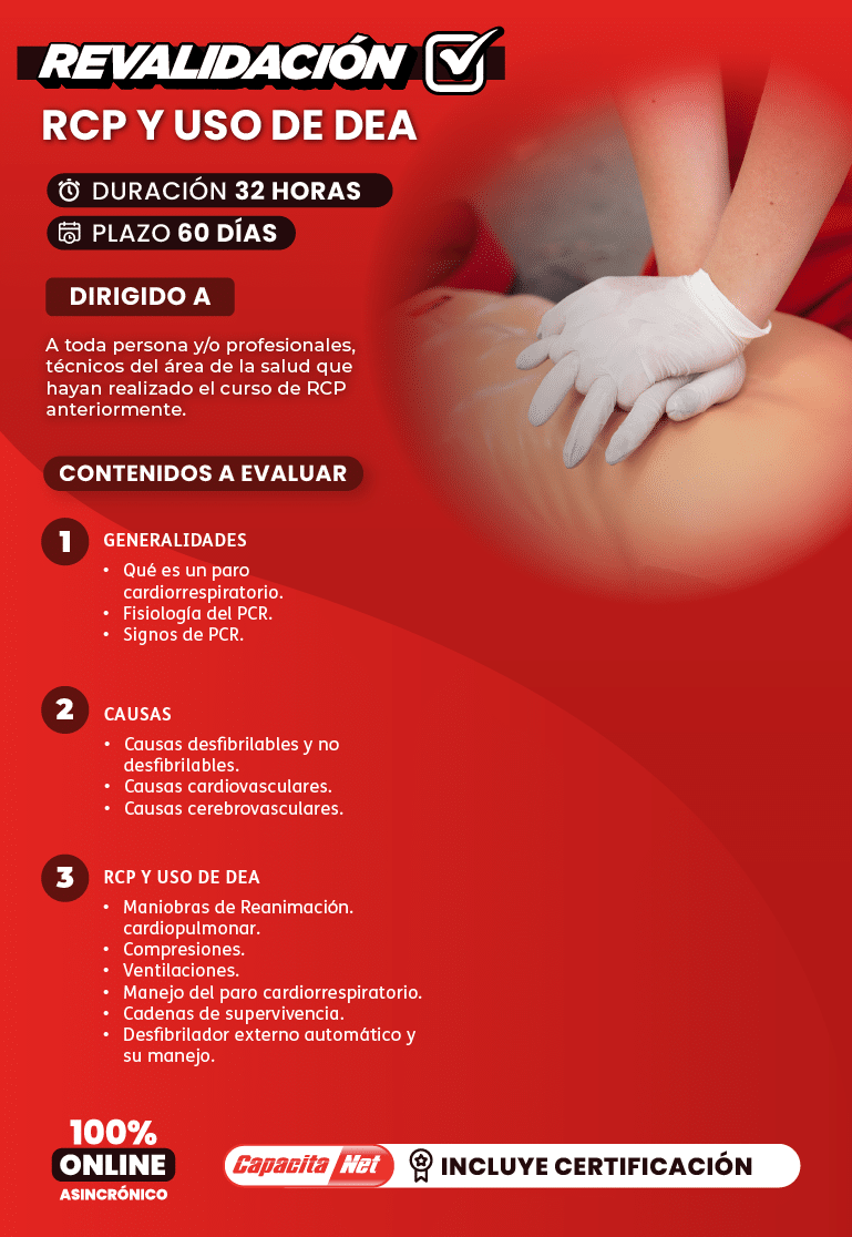 Revalidación de RCP y Uso de DEA 32 horas